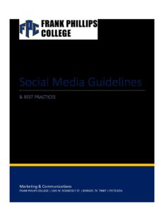 Social Media Guidelines & Best Practices - Frank Phillips College