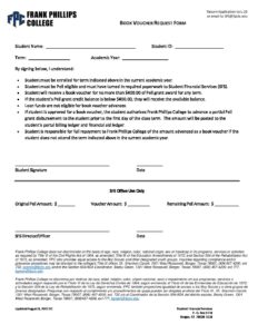 Book Voucher Request Form FY23 - Frank Phillips College