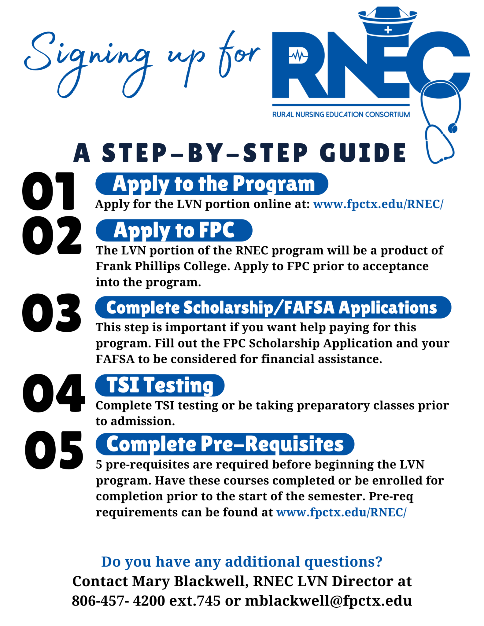 RNEC Process - Frank Phillips College